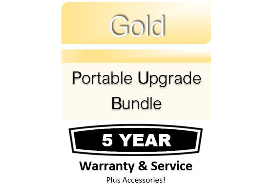 Gold Portable Upgrade Bundle with 5 Year Warranty & Service, FREE Larg